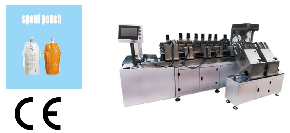 Automatic Spout inserting & sealing machine for stand up spout bag ...